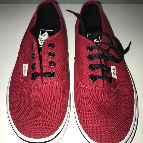 Vans | Shoes | Authentic Redblack Vans | Poshmark